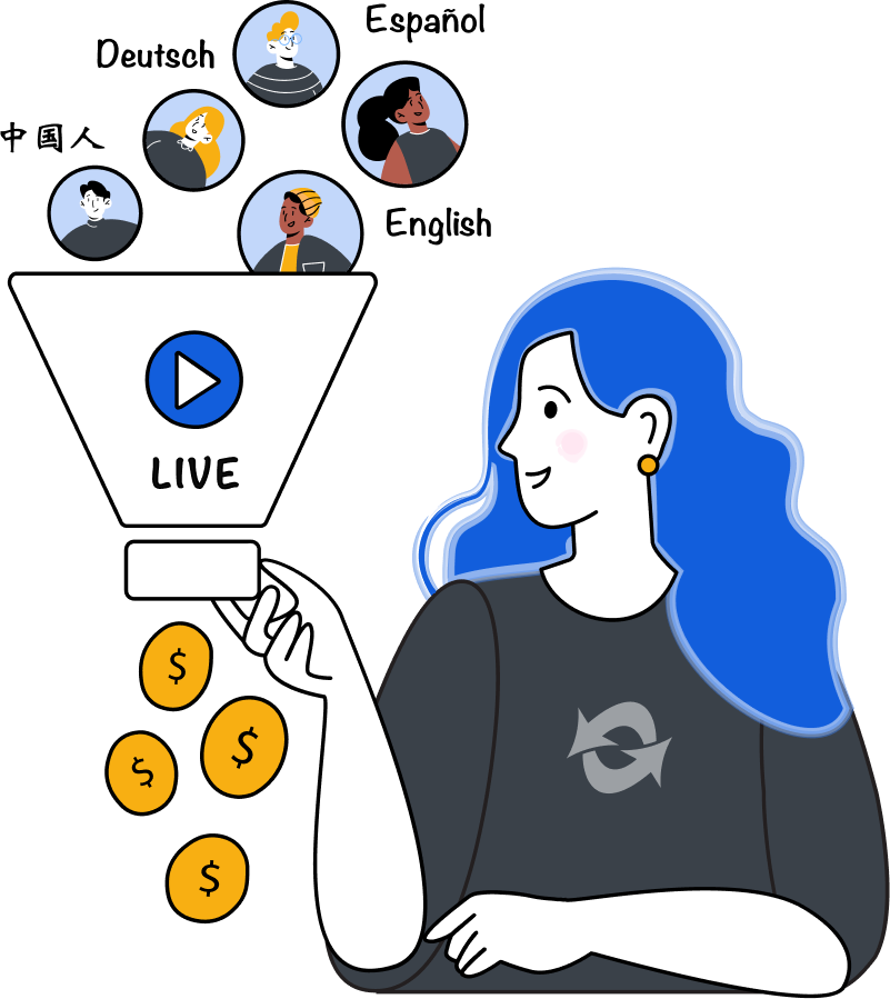 Live AI Voice Dubbing for Streams, Virtual & Hybrid Events | SyncWords